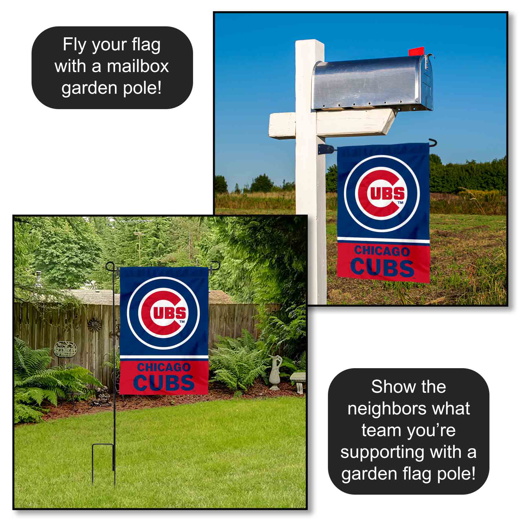 Chicago Baseball Garden Flag and Yard Banner 848267047303 | eBay