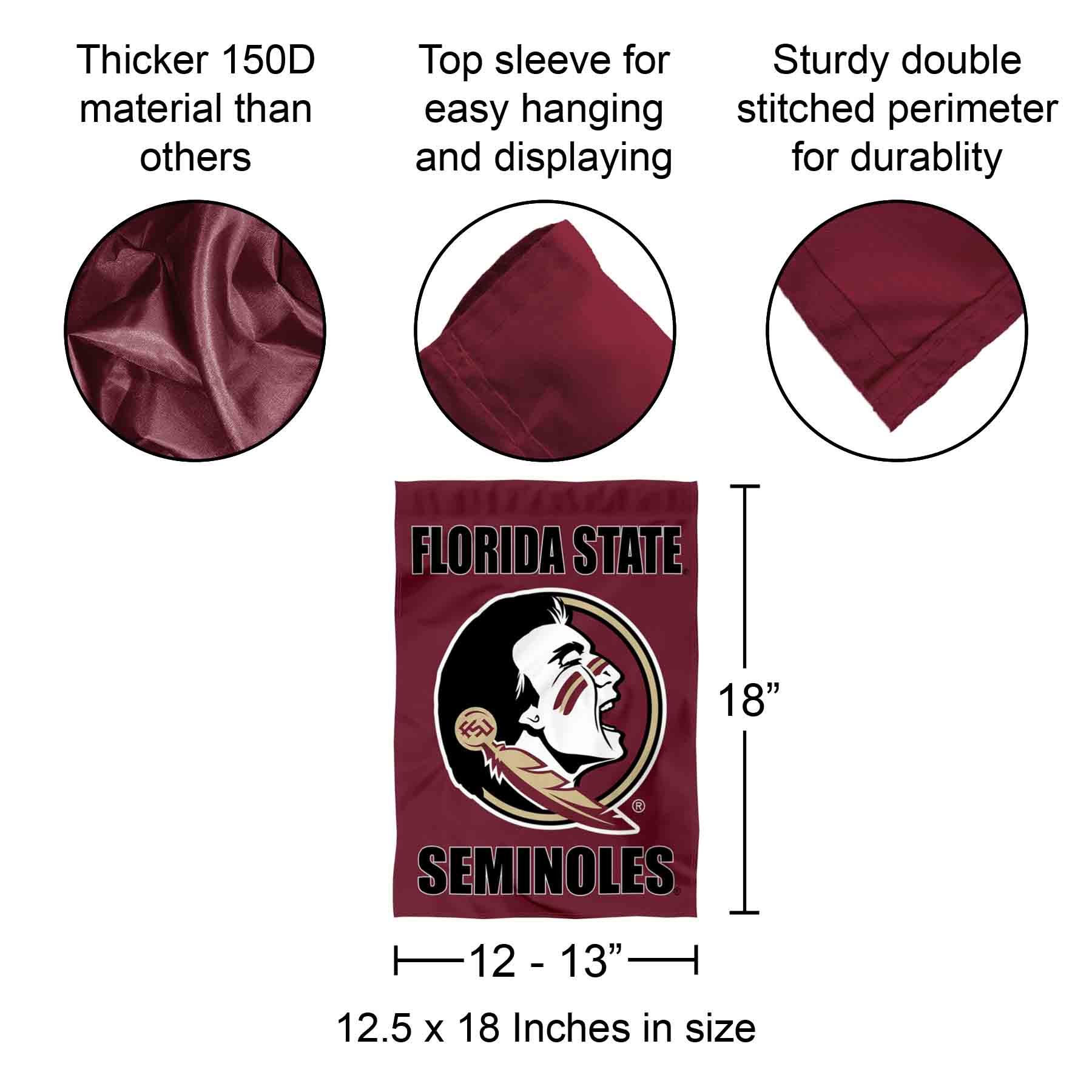 FSU Seminoles Outdoor Flags Garden Flag and Yard Banner for sale online ...