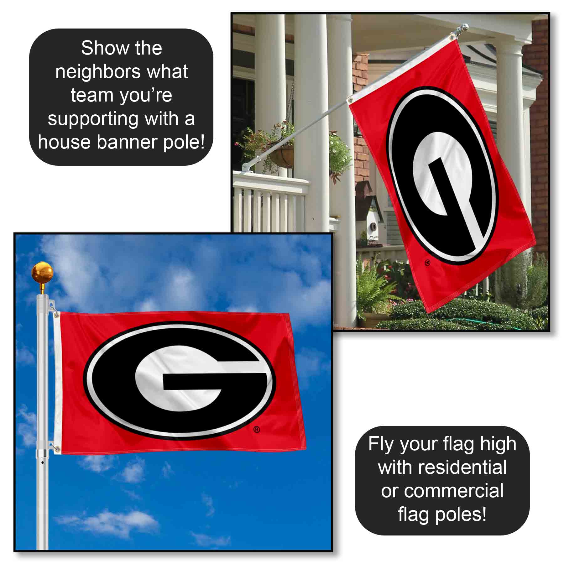 University of Georgia Bulldogs Flag UGA Large 3x5 816844014819| eBay