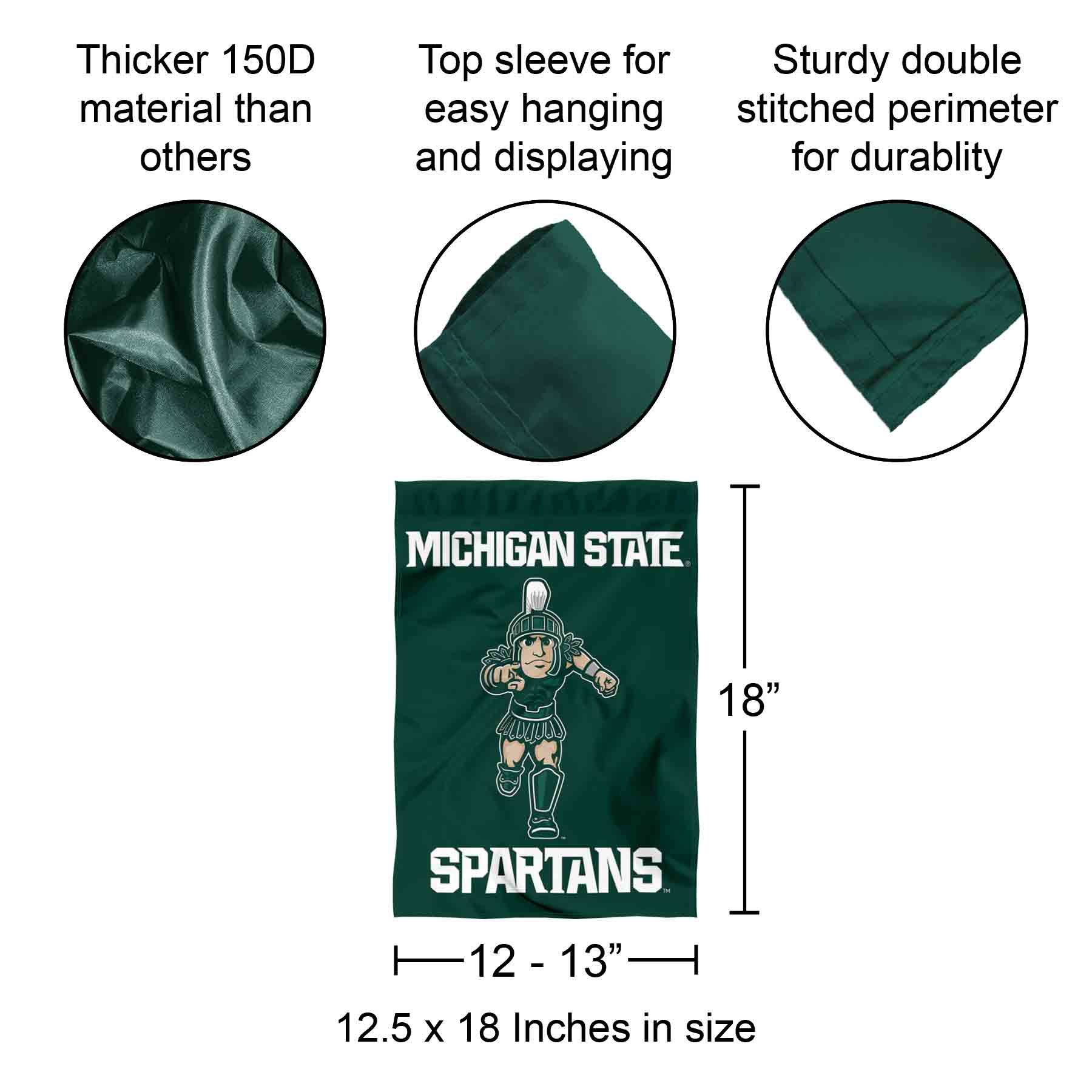 MSU Spartans Running Sparty Garden Flag and Yard Banner 840134518992 | eBay