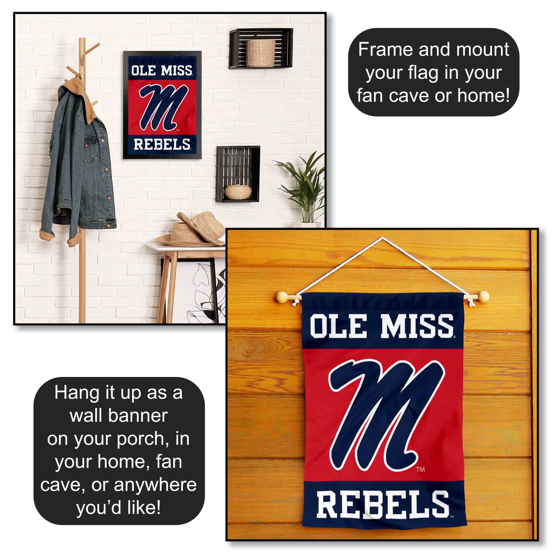 Ole Miss New Script M Garden Flag and Yard Banner 840134555454 | eBay