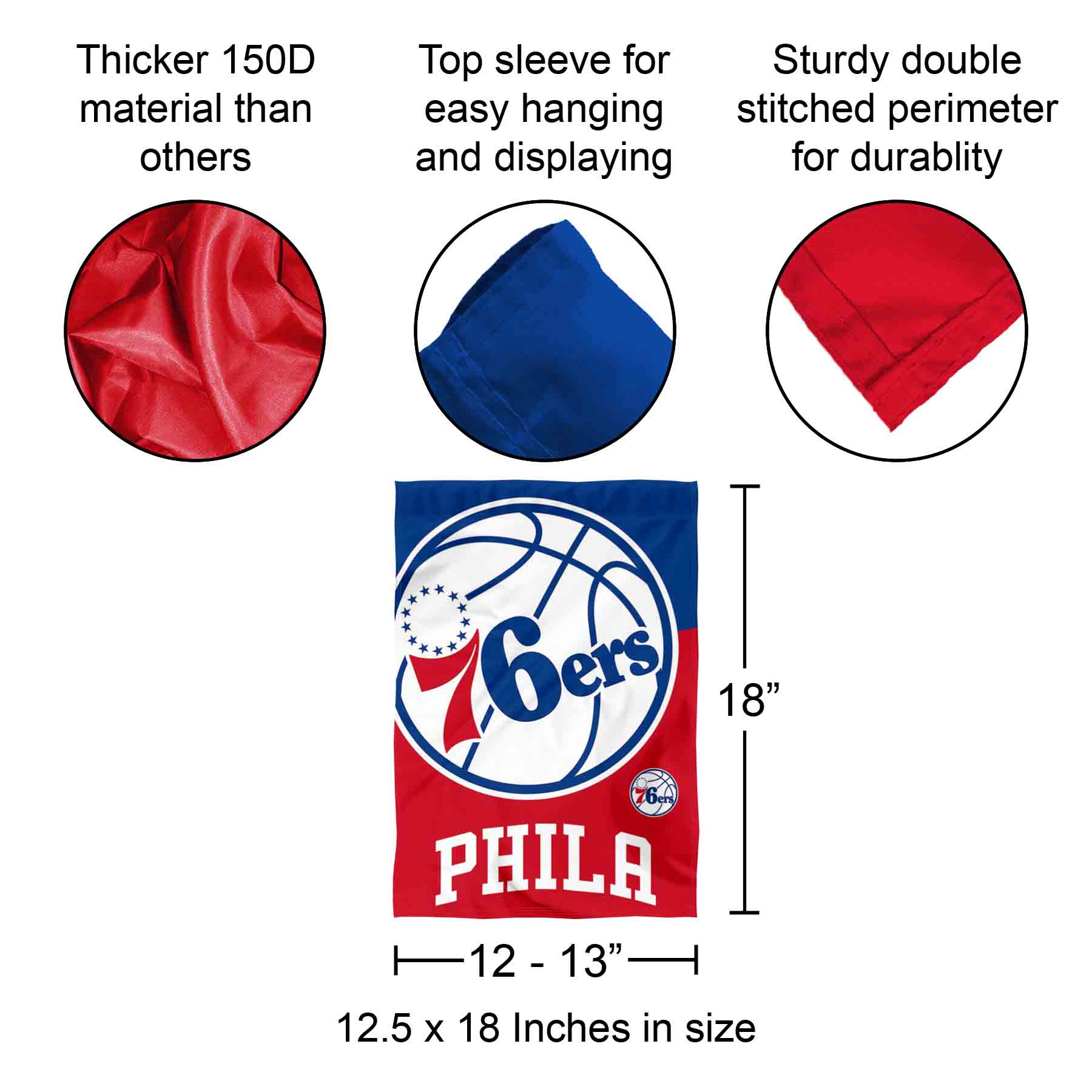 Philadelphia 76ers Garden Yard Banner Flag 194167689090 | eBay