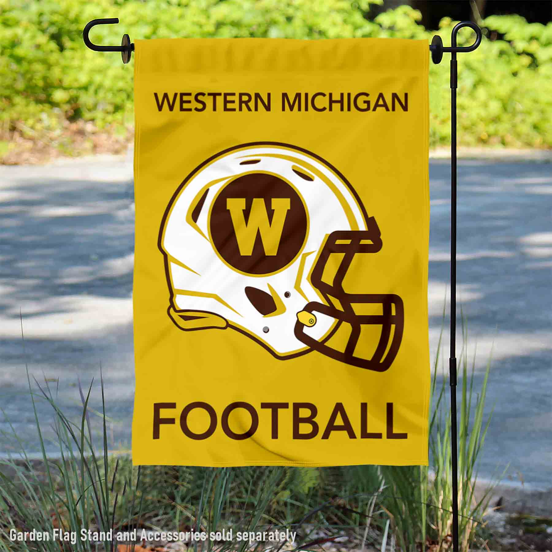 WMU Broncos Football Helmet Garden Yard Banner 840134536699 | eBay