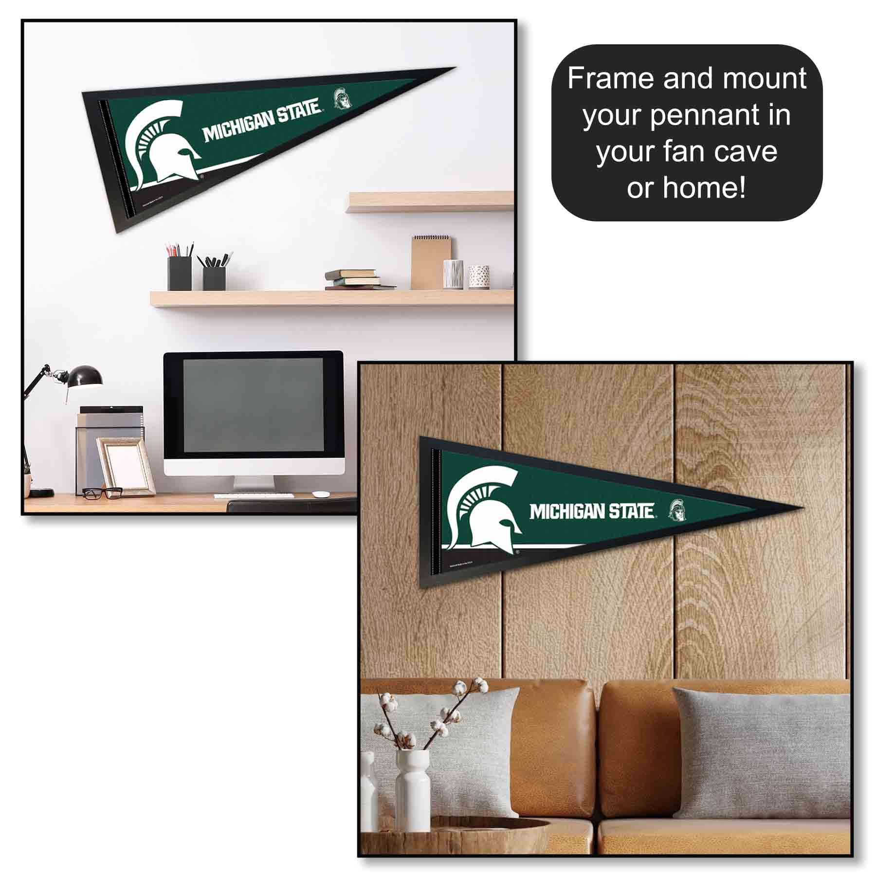 Michigan State MSU Spartans 12x30 Felt Pennant Banner for sale online ...