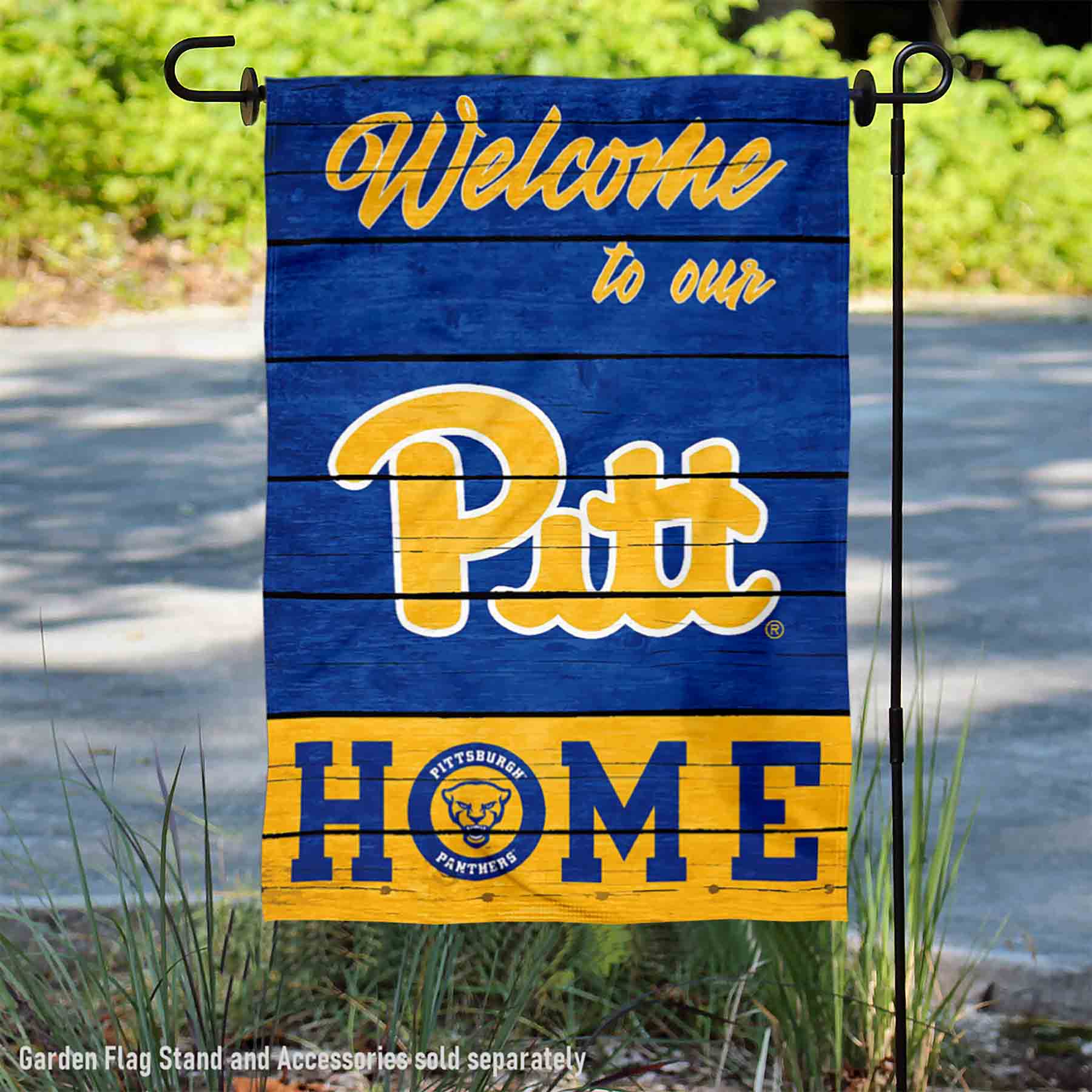 Pittsburgh Panthers Welcome To Our Home Garden Flag and Yard Banner ...