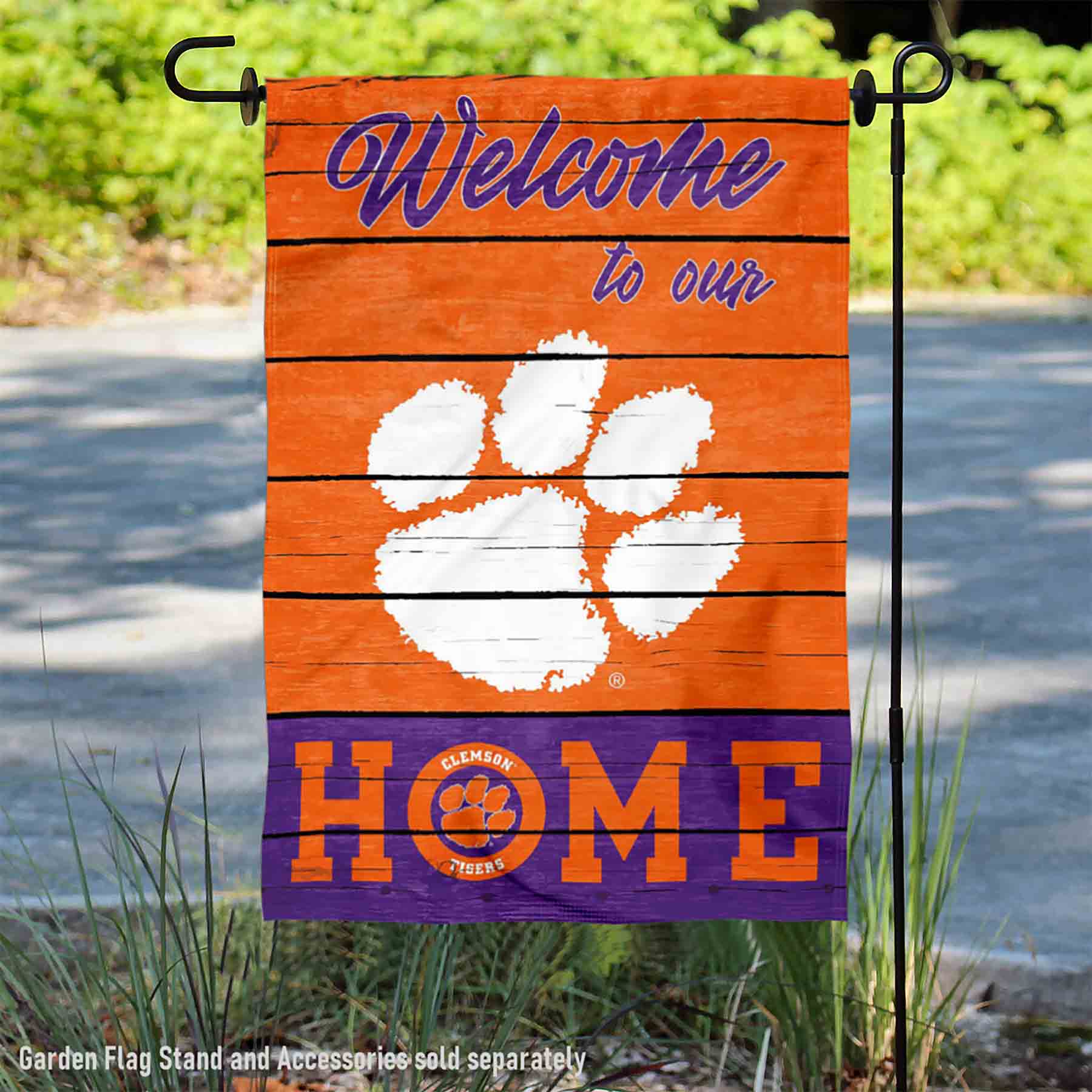 Clemson Tigers Welcome To Our Home Garden Flag and Yard Banner ...