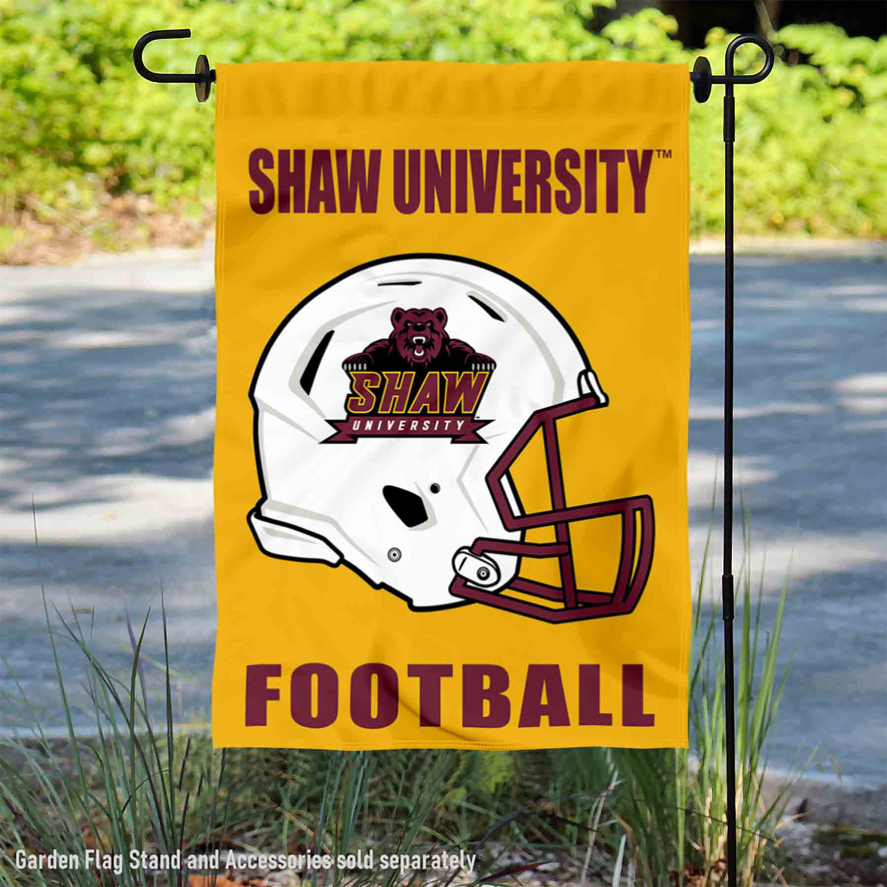 Shaw U Bears Football Helmet Garden Yard Banner 840134531144 | eBay