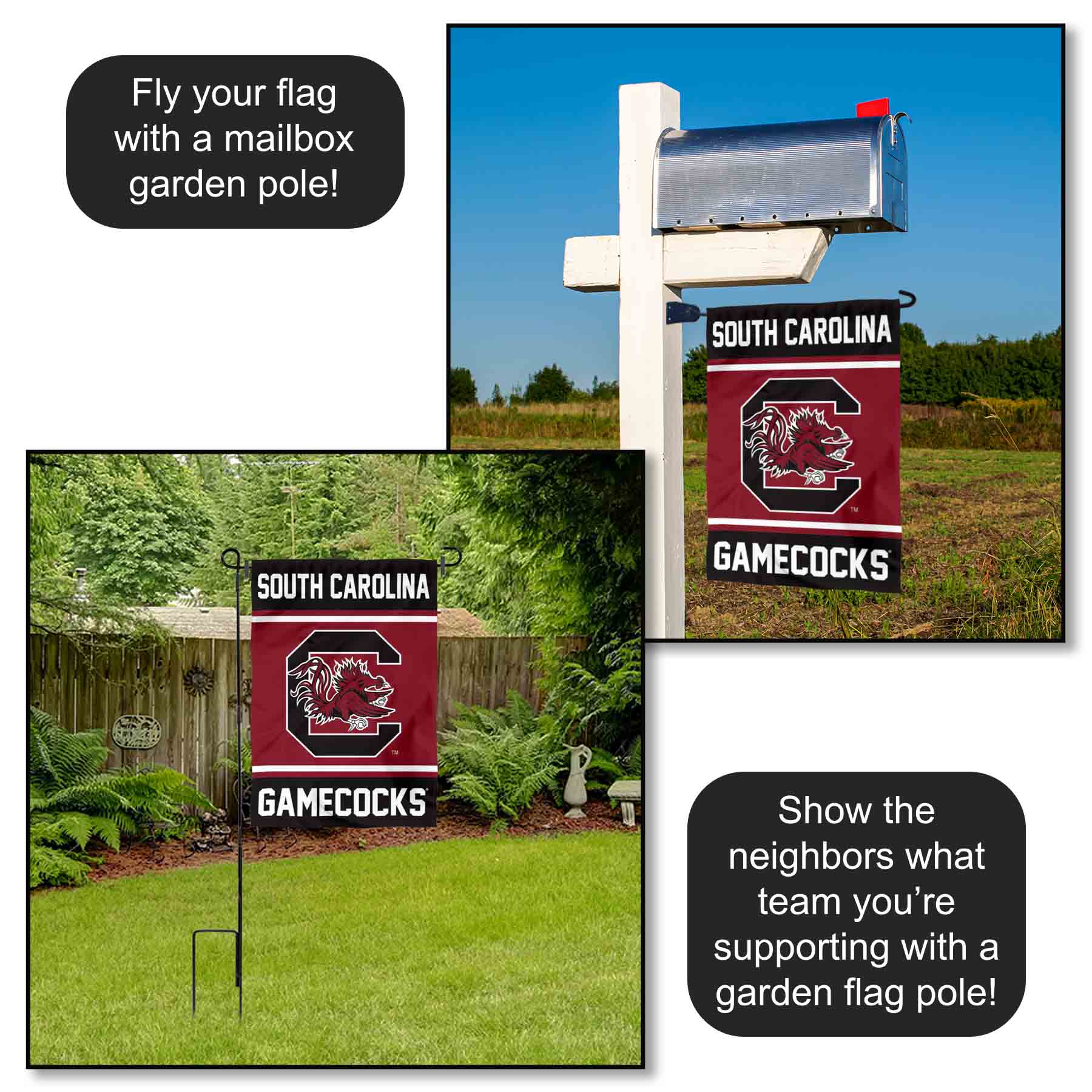 University of South Carolina Garden Flag and Yard Banner 848267073265 ...
