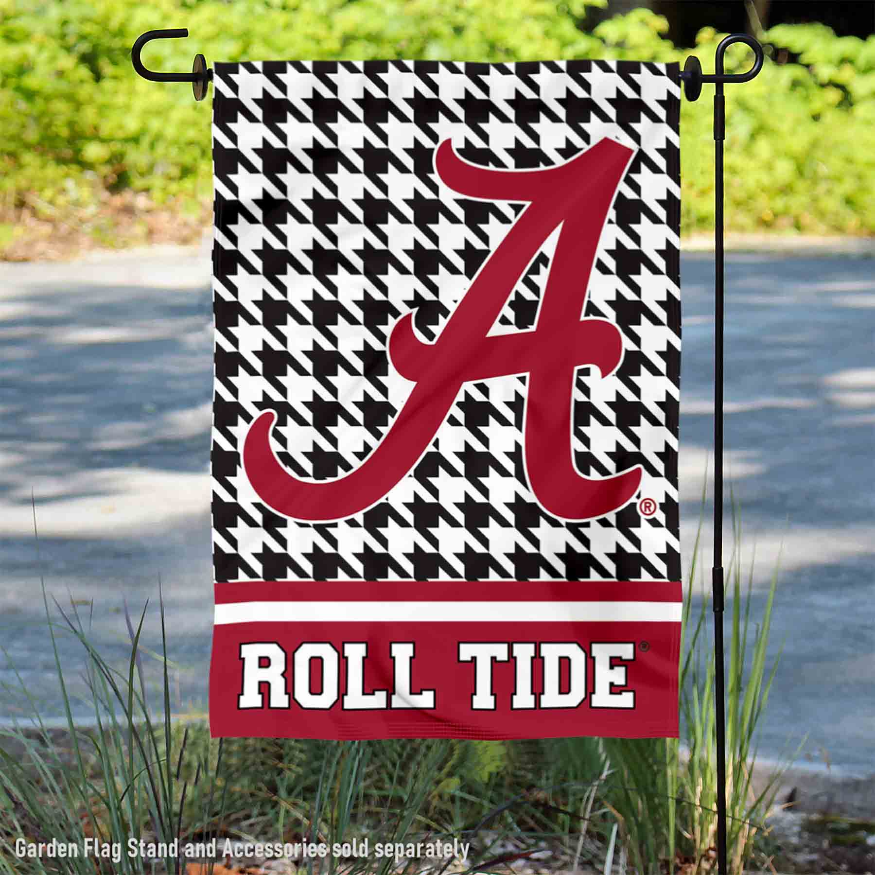 Alabama Crimson Tide Houndstooth Garden Flag and Yard Banner ...