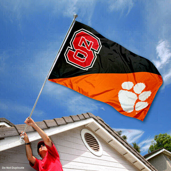 NC State vs. Clemson House Divided 3x5 Flag and Banner 848267057463 | eBay