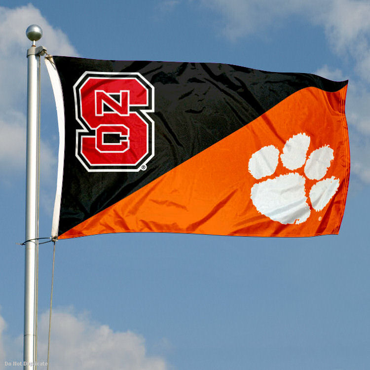 NC State vs. Clemson House Divided 3x5 Flag and Banner 848267057463 | eBay