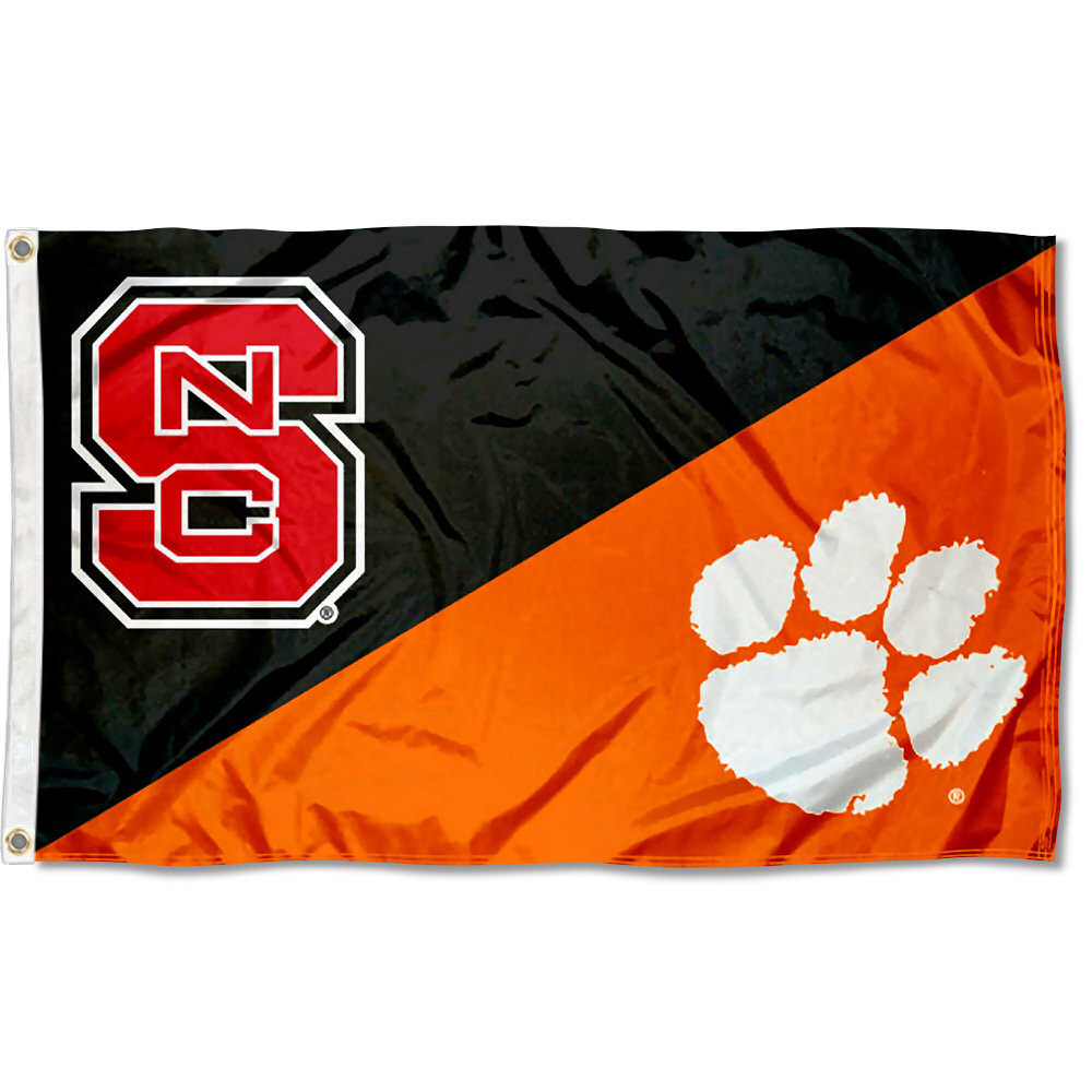 NC State vs. Clemson House Divided 3x5 Flag and Banner 848267057463 | eBay
